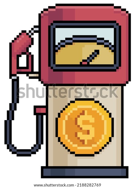 Pixel Art Gas Pump Coin Oil: เวกเตอร์สต็อก (ปลอดค่าลิขสิทธิ์ ...