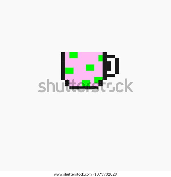 Pixel Art Glass: vector de stock (libre de regalías) 1373982029 ...