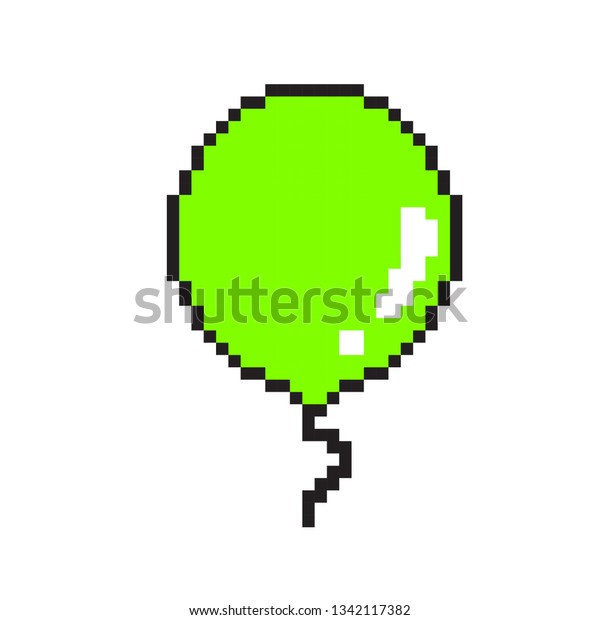 Pixel Art Green Balloons Stock Vector (Royalty Free) 1342117382 ...