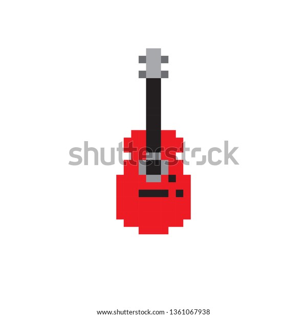 Pixel Art Guitar Stock Vector (Royalty Free) 1361067938 | Shutterstock