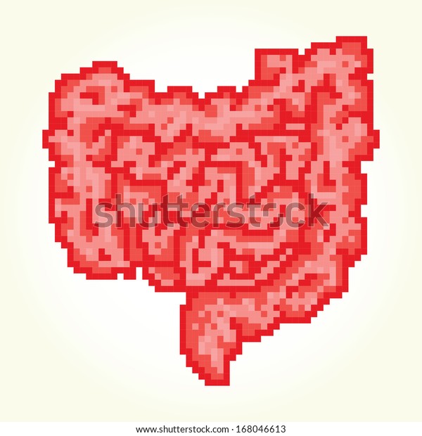 Pixel Art Guts Isolated Vector Illustration Stock-vektor (royaltyfri ...