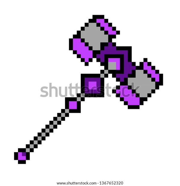 Pixel Art Hammer Stock Vector (Royalty Free) 1367652320 | Shutterstock