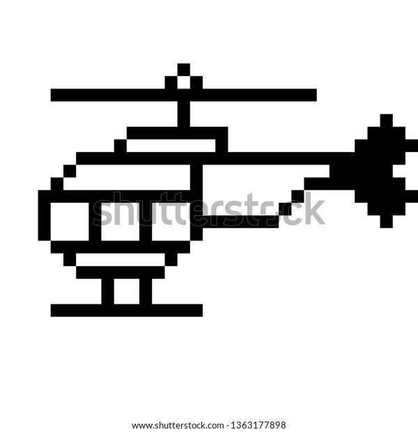 Pixel Art Helicopter: vetor stock (livre de direitos) 1363177898 ...