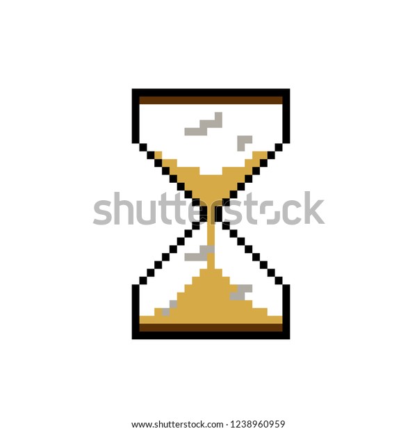 Pixel Art Hourglass Stock Vector (Royalty Free) 1238960959 | Shutterstock