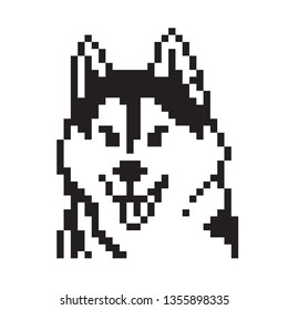 Pixel Art Husky Stock Vector (Royalty Free) 1355898335 | Shutterstock