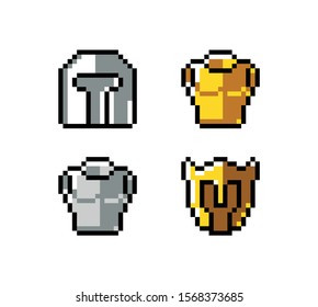 Pixel Art Icon Game Object Armor Stock Vector (Royalty Free) 1568373685 ...