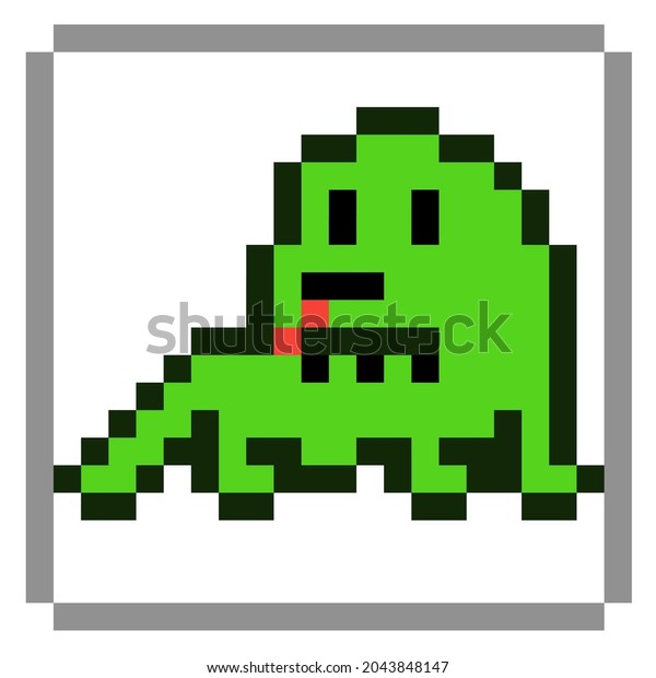 Pixel Art Illustration Cute Komodo Stock Vector (Royalty Free ...