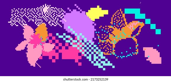 Pixel Art Illustration Glitchy Computer Screen Stock Vector (Royalty ...