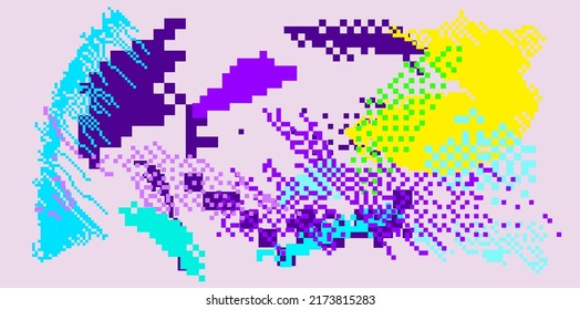 Pixel Art Illustration Glitchy Computer Screen Stock Vector (Royalty ...