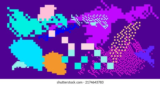 Pixel Art Illustration Glitchy Computer Screen Stock Vector (Royalty ...