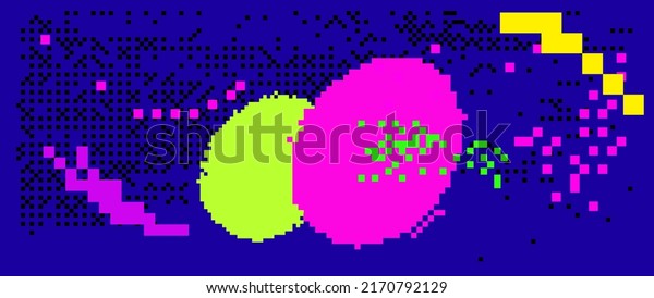 Pixel Art Illustration Glitchy Computer Screen: เวกเตอร์สต็อก (ปลอดค่า ...