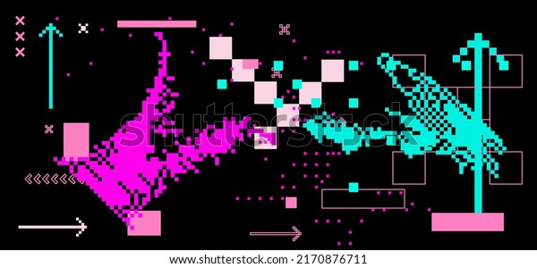 Pixel Art Illustration Glitchy Computer Screen 库存矢量图（免版税）2170876711 ...