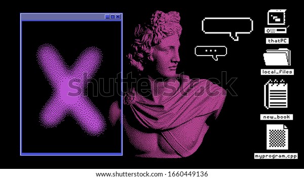 Pixel Art Ilustration Retro 80s Ui Stock Vector (Royalty Free ...