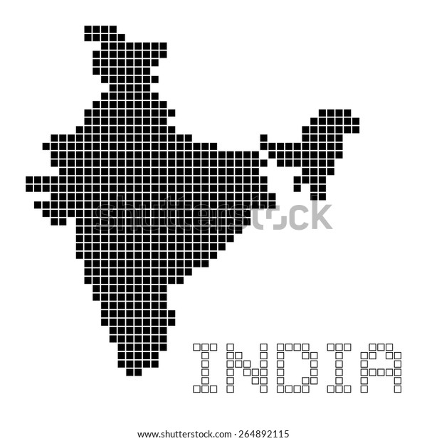 Pixel Art India Black 库存矢量图（免版税）264892115 | Shutterstock