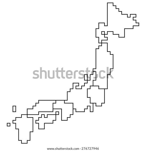 Pixel Art Japanese Map Frame Stock Vector (Royalty Free) 276727946 ...