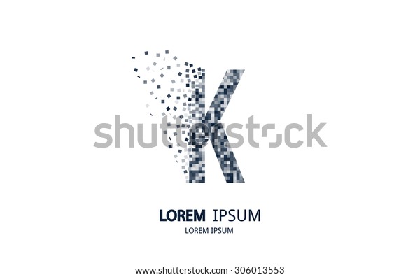 Pixel Art K Letter Logo Vector 스톡 벡터(로열티 프리) 306013553 | Shutterstock
