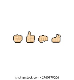 Pixel Art Left Hand Icon Design Stock Vector (Royalty Free) 1760979206 ...