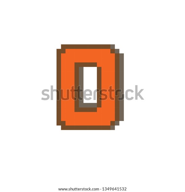 Pixel Art Letter D On White: vector de stock (libre de regalías ...