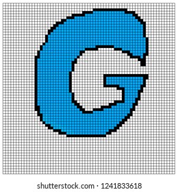 Pixel Art Letter G: เวกเตอร์สต็อก (ปลอดค่าลิขสิทธิ์) 1241833618 ...