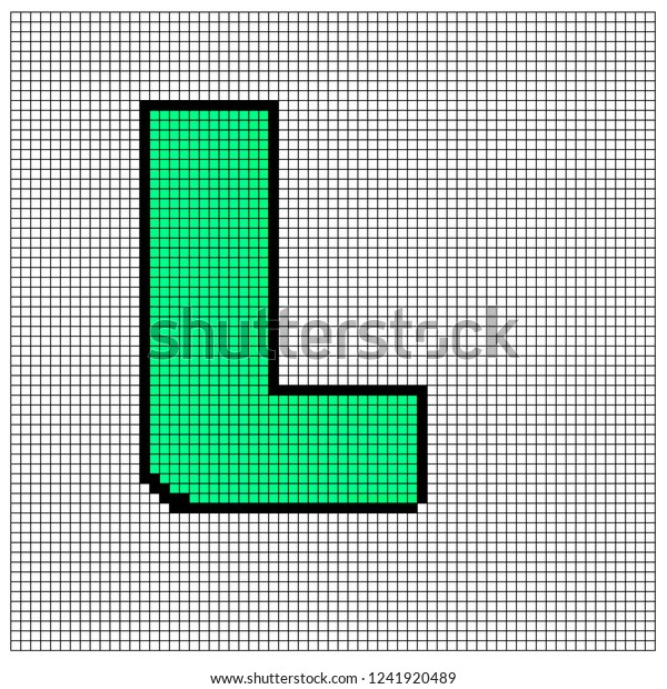 Pixel Art Letter L: เวกเตอร์สต็อก (ปลอดค่าลิขสิทธิ์) 1241920489 ...