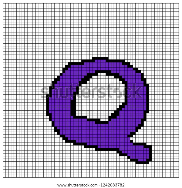 Pixel Art Letter Q Stock Vector (Royalty Free) 1242083782 | Shutterstock