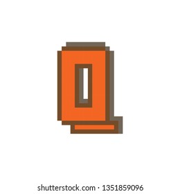Pixel Art Letter Q On White Stock Vector (Royalty Free) 1351859096 ...