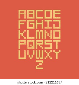 Pixel Art Letters: เวกเตอร์สต็อก (ปลอดค่าลิขสิทธิ์) 212211637 ...