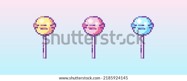 Pixel Art Lollipop Icon 8 Bit Stock Vector (Royalty Free) 2185924145 ...