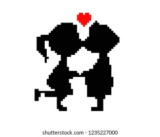Pixel Art Love Stock Vector (Royalty Free) 1235227000 | Shutterstock