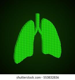 Pixel Art Lungs Logo Vector Logotype Stock Vector (Royalty Free ...