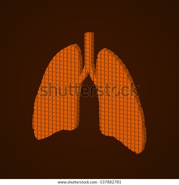 Pixel Art Lungs Logo Vector Logotype Stock Vector (Royalty Free ...
