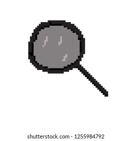 Pixel Art Magnifying Glass Stock Vector (Royalty Free) 1255984792