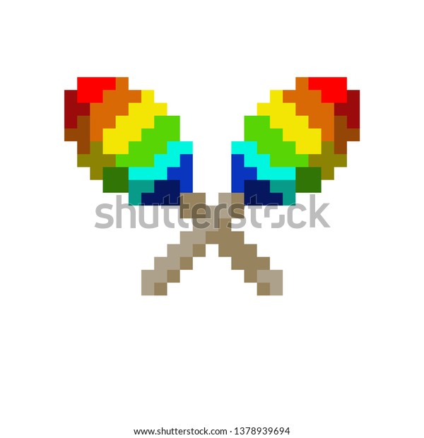 Pixel Art Maracus Stock Vector (Royalty Free) 1378939694