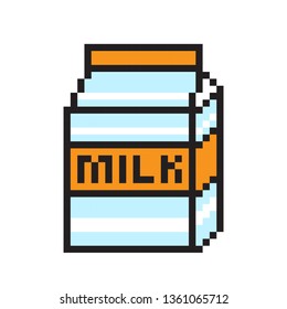 Pixel Art Milk 库存矢量图（免版税）1361065712 | Shutterstock