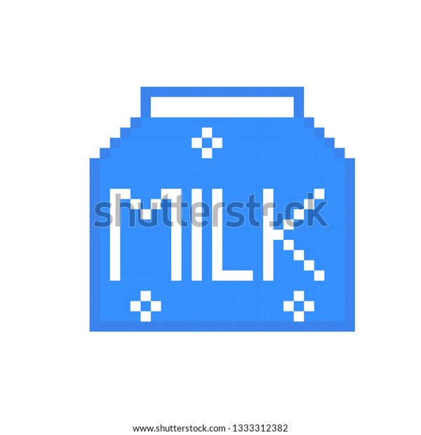 Pixel Art Milk 库存矢量图（免版税）1333312382 | Shutterstock