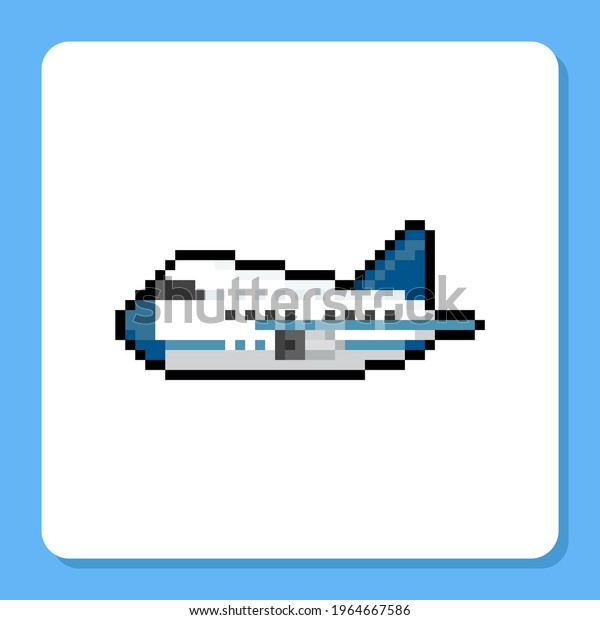 Pixel Art Mini Airplane Icon 库存矢量图（免版税）1964667586 | Shutterstock