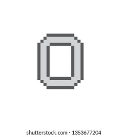 Pixel Art Number Zero On White Stock Vector (Royalty Free) 1353677204 ...