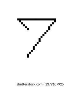 Pixel Art Number7 Stock Vector (Royalty Free) 1379107925 | Shutterstock