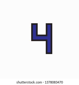 Pixel Art Numberfour: เวกเตอร์สต็อก (ปลอดค่าลิขสิทธิ์) 1378083470 ...