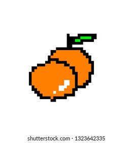 Pixel Art Orange Stock Vector (Royalty Free) 1323642335