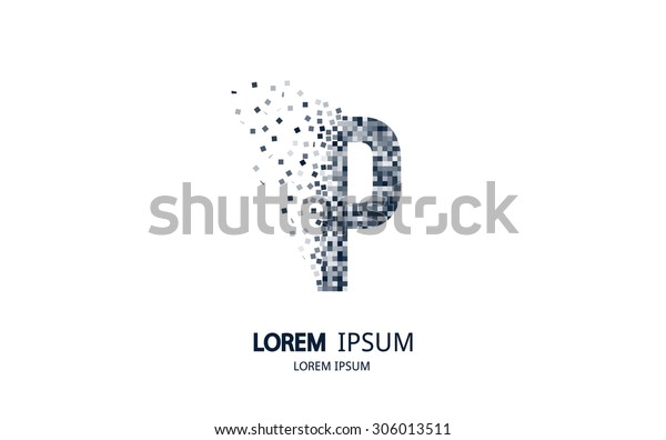 Pixel Art P Letter Logo Vector Stock Vector (Royalty Free) 306013511 ...