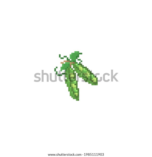 Pixel Art Pea Pod Icon Vector Stock Vector (Royalty Free) 1985111903 ...