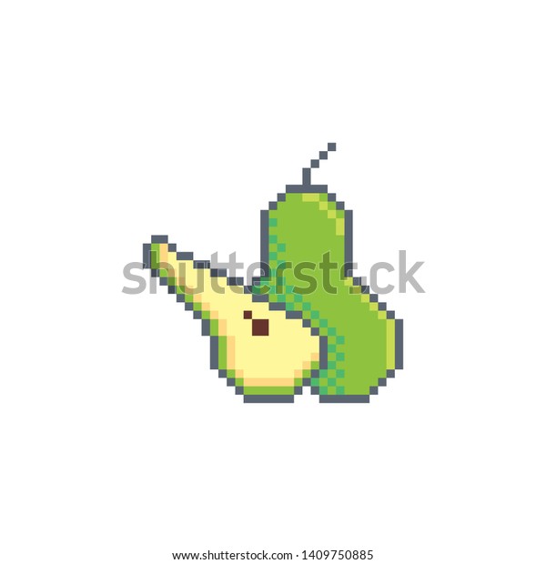 Pixel Art Pear Icon Vector Design Stock Vector (Royalty Free ...