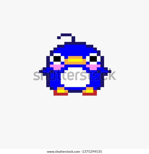 Pixel Art Penguin Stock Vector (Royalty Free) 1375294535 | Shutterstock