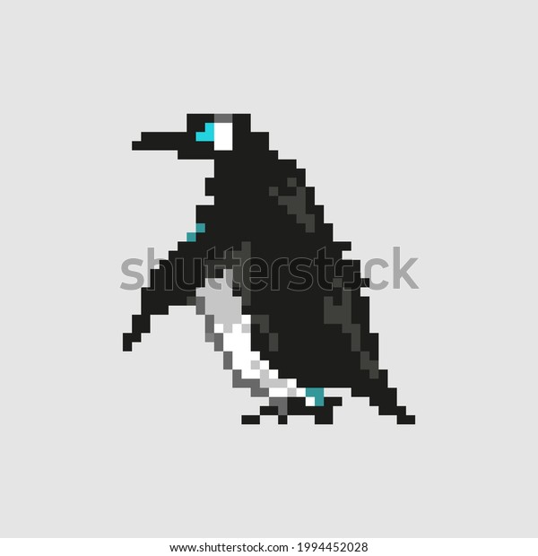 Pixel Art Penguin Isolated Pixelated Vector Stock Vector (Royalty Free ...