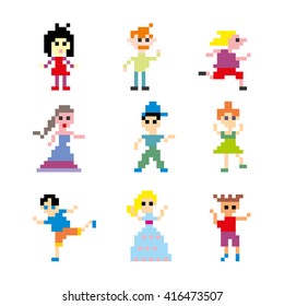 Pixel Art People Stock Vector (Royalty Free) 416473507 | Shutterstock