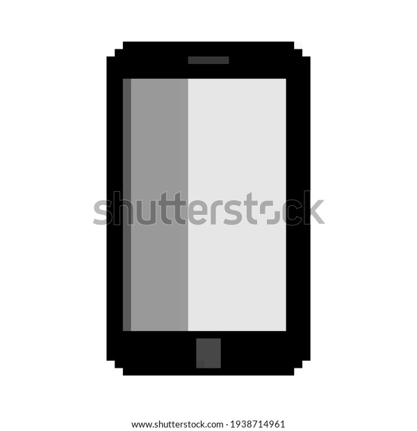 Pixel Art Phone Icon Vector Illustration: เวกเตอร์สต็อก (ปลอดค่า ...
