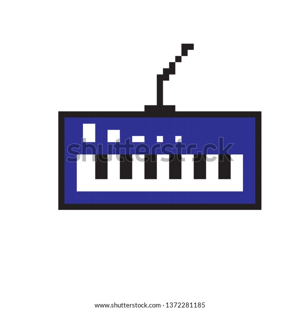 Pixel Art Piano 스톡 벡터(로열티 프리) 1372281185