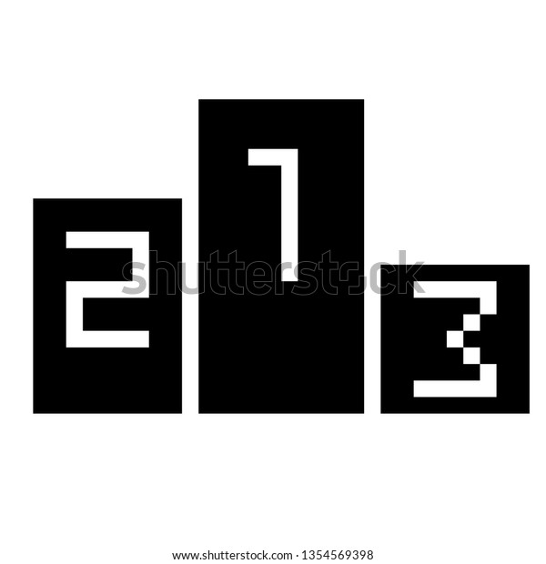 Vektor Stok Pixel Art Podium (Tanpa Royalti) 1354569398 | Shutterstock