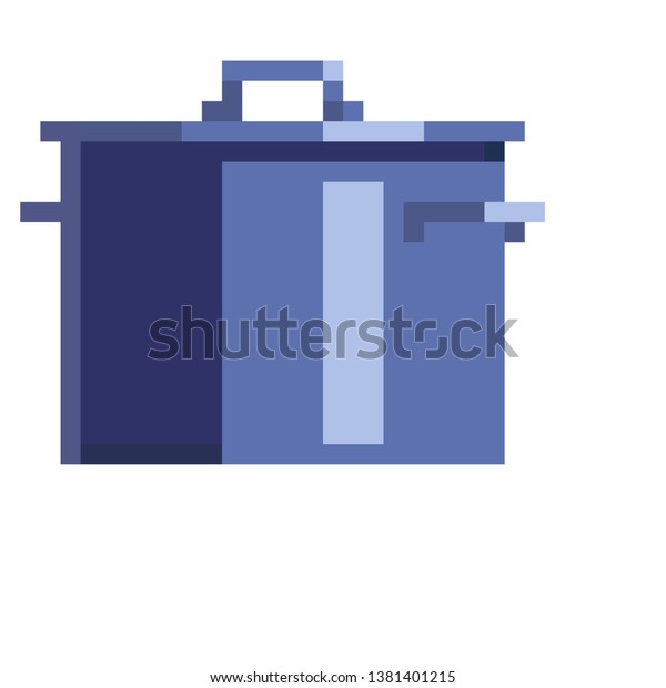 Pixel Art Pot Big Size Stock Vector (Royalty Free) 1381401215 ...